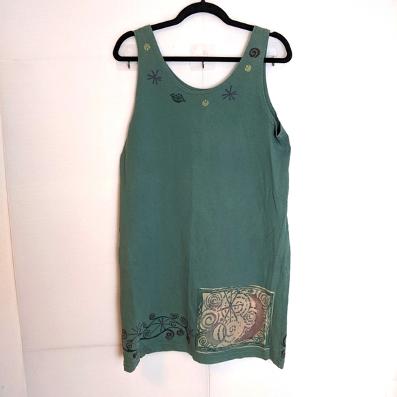 Blue Fish | Dresses | Blue Fish Hand Painted Tunic Dress Lagenlook ...